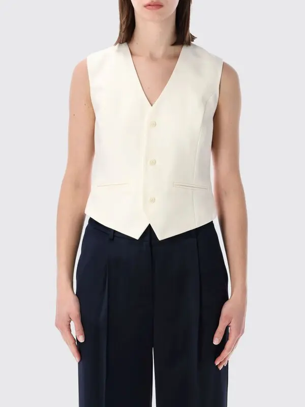 ANINE BING Slim Fit Wool-blend Tailored Vest