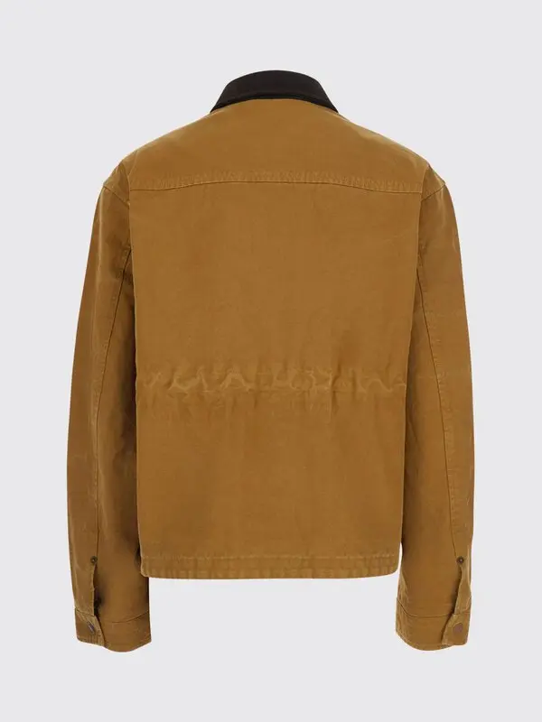 Acne Studios Organic Cotton Shirt Jacket With Velvet Collar