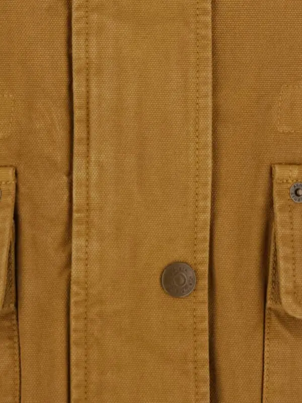 Acne Studios Organic Cotton Shirt Jacket With Velvet Collar