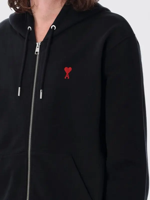 AMI Paris Cotton Zip Hoodie