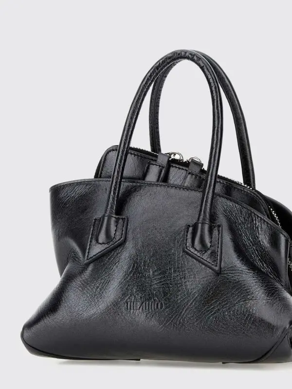 Attico La Passeggiata Mini Handbag In Leather - Grey