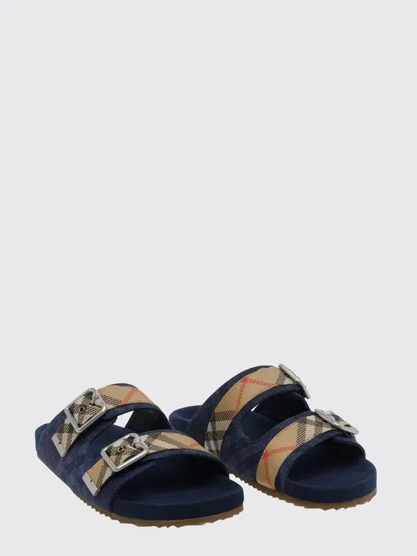 Burberry Check Embossed Suede Urchin Sandal