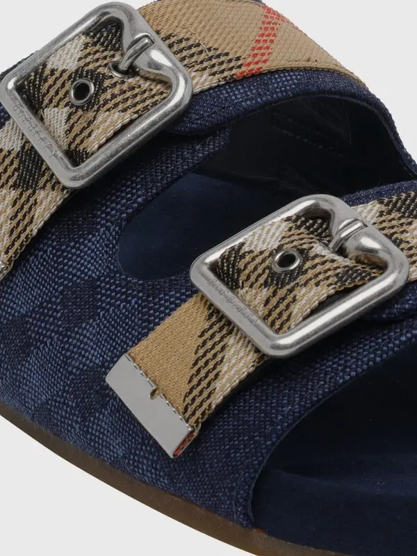 Burberry Check Embossed Suede Urchin Sandal