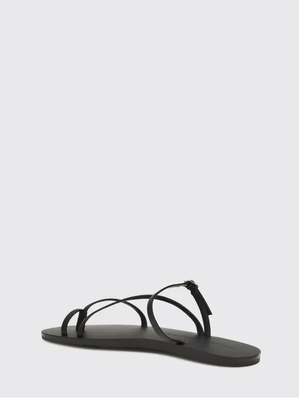 Manebí Giorgia Calfskin Leather Thong Sandals With Ankle Strap
