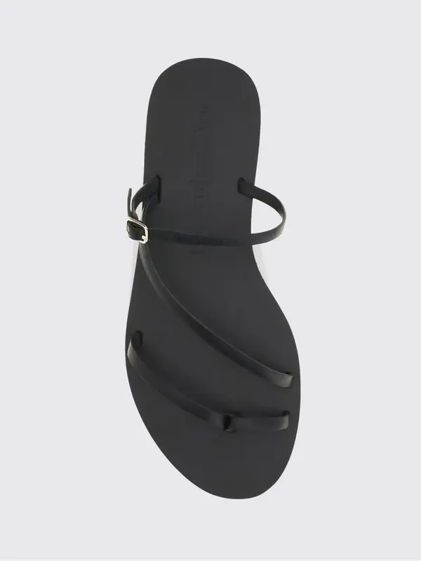 Manebí Giorgia Calfskin Leather Thong Sandals With Ankle Strap