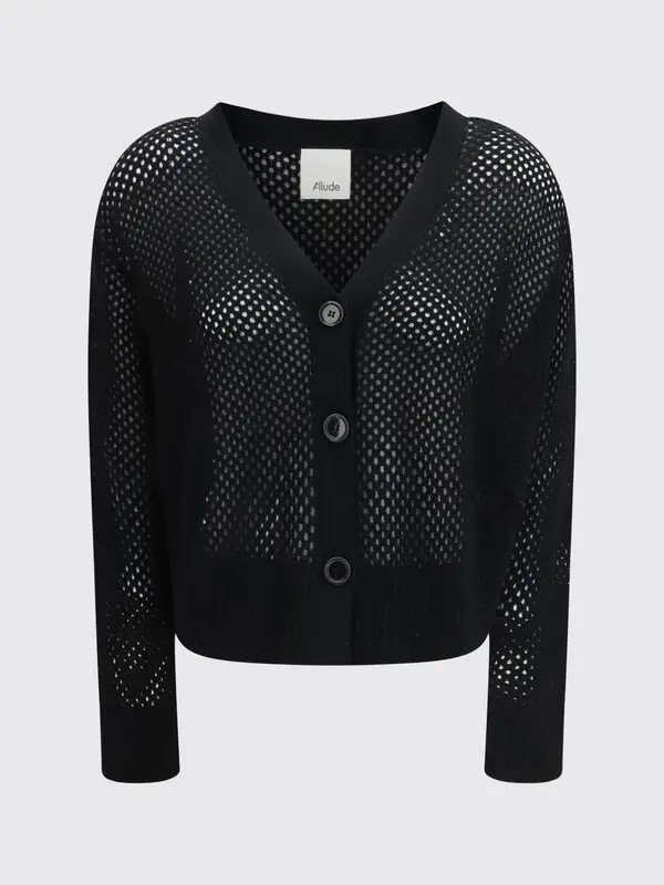ALLUDE Open-knit Wool And Cashmere-blend V-neck Cardigan