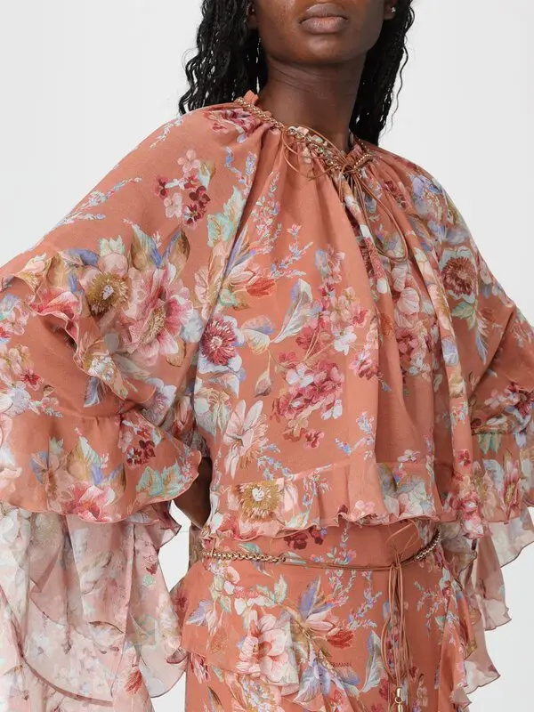 Zimmermann Floral Ruffle Blouse