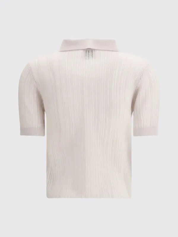 ALLUDE Slim Fit Cashmere Knit Polo Shirt