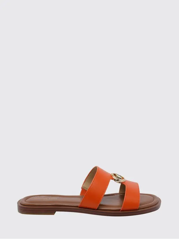 Michael Kors Erin Leather Mules - Orange