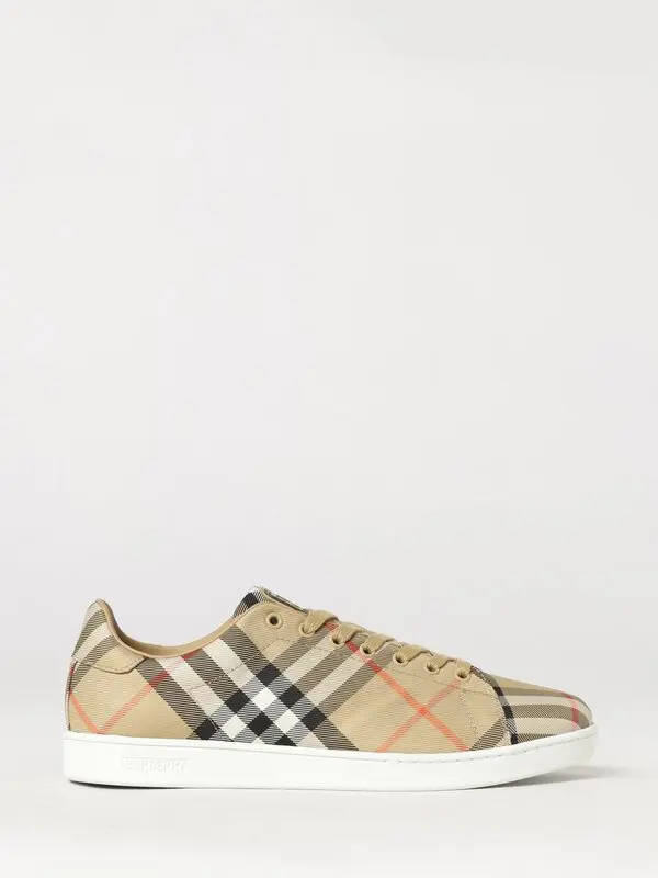 Burberry Vintage Check Canvas And Leather Low-top Sneakers
