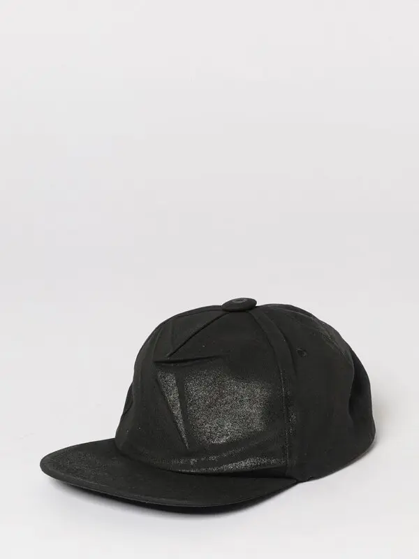 MAISON MARGIELA Crinkled Cotton Twill Baseball Cap With Smoky Glitter - Black