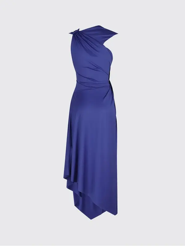 Victoria Beckham Asymmetrical Jersey Midi Dress