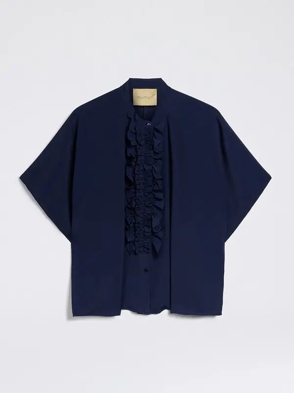 Momoni Silk Blend Shirt With Ruffles