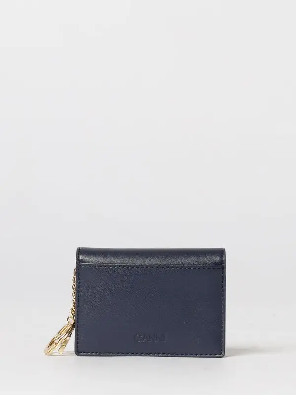 GANNI Recycled Leather Wallet With Teddy Print