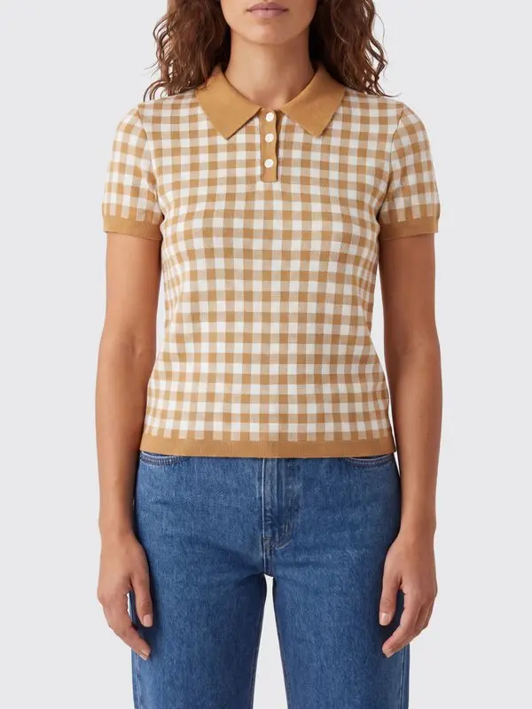 Guest In Residence Checked Linen And Silk Blend Polo Shirt