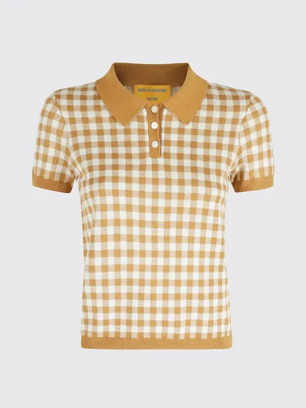 Guest In Residence Checked Linen And Silk Blend Polo Shirt