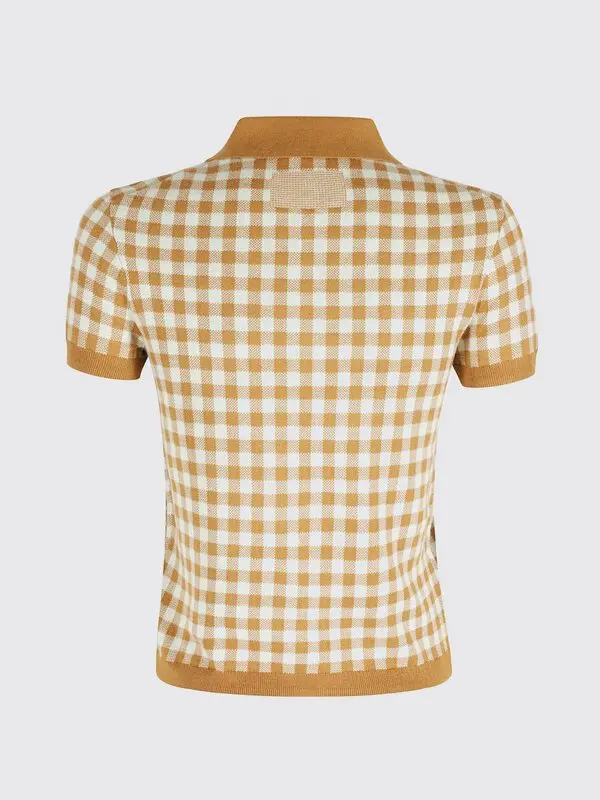 Guest In Residence Checked Linen And Silk Blend Polo Shirt