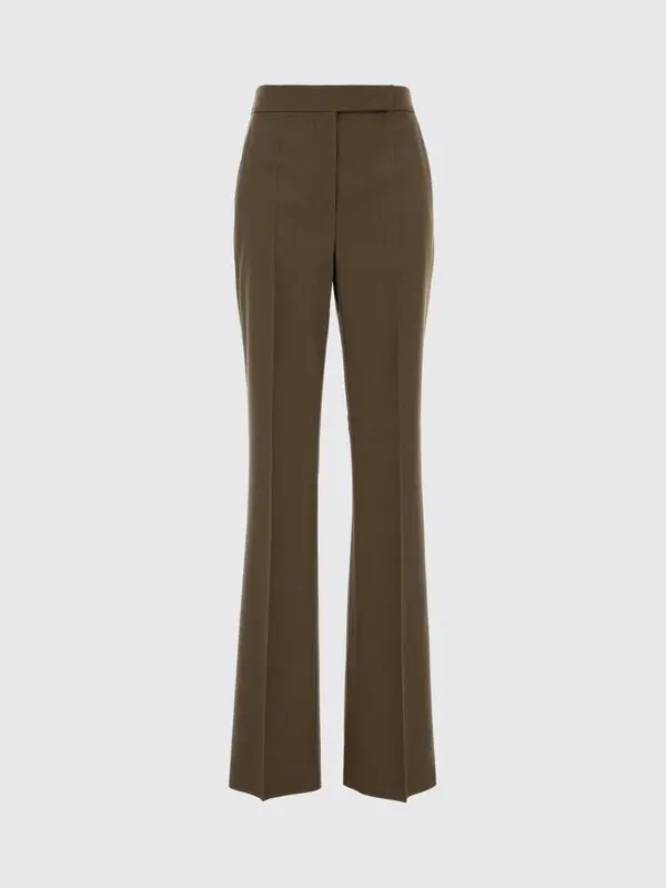 Max Mara Mid-rise Tailored Linen-blend Straight-leg Pants - Beige