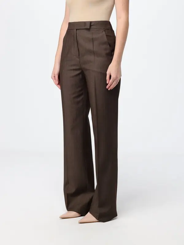 Max Mara Mid-rise Straight-leg Tailored Linen-blend Pants