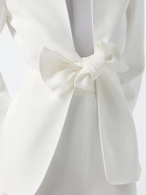 Max Mara Slim Fit Short Cady Blazer With Tie Fastening