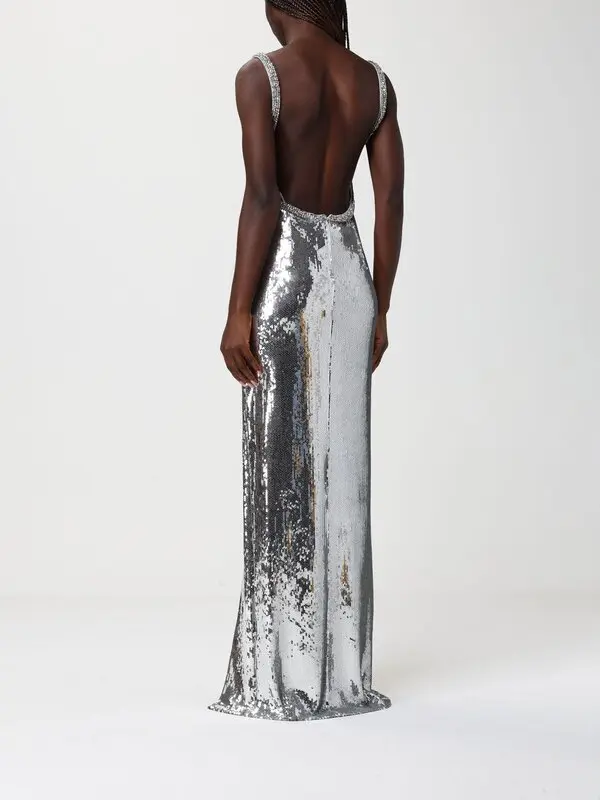 Rebecca Vallance Olympia Sequin Maxi Dress With Jeweled Straps