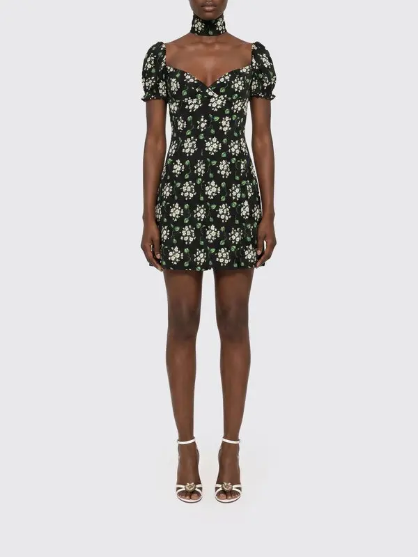 Dolce & Gabbana Printed Stretch Silk Mini Dress