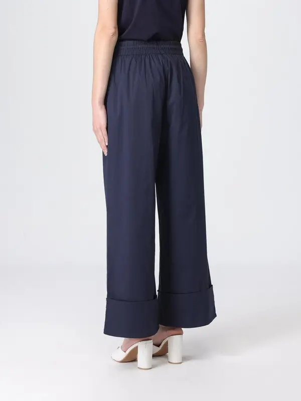 Liu Jo Cotton Trousers With Drawstring - Blue
