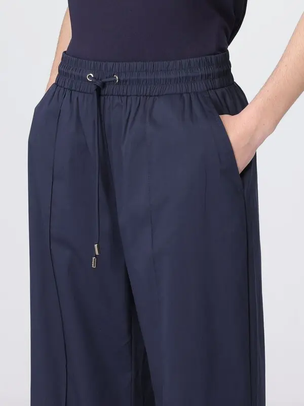 Liu Jo Cotton Trousers With Drawstring - Blue
