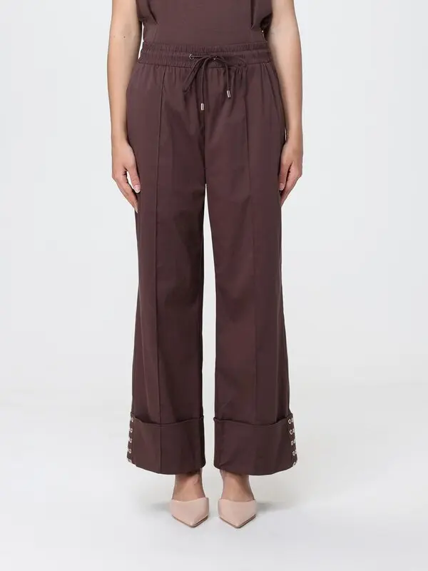 Liu Jo Cotton Trousers With Drawstring Waist
