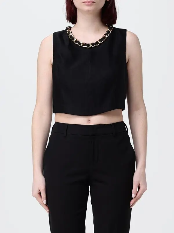 Elisabetta Franchi Viscose Top With Jewel Neckline