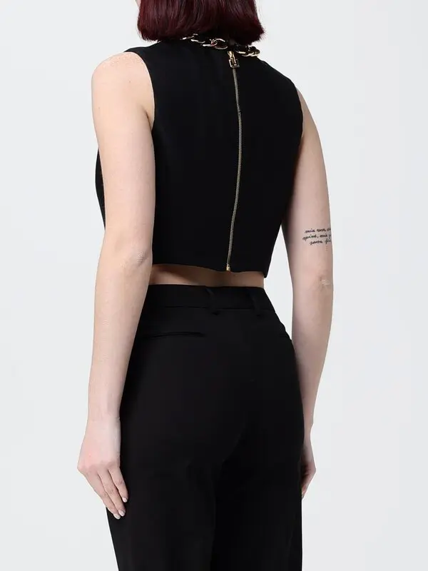 Elisabetta Franchi Viscose Top With Jewel Neckline