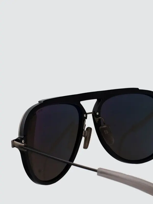 Dita Vintage Design Rectangular Metal Aviator Sunglasses