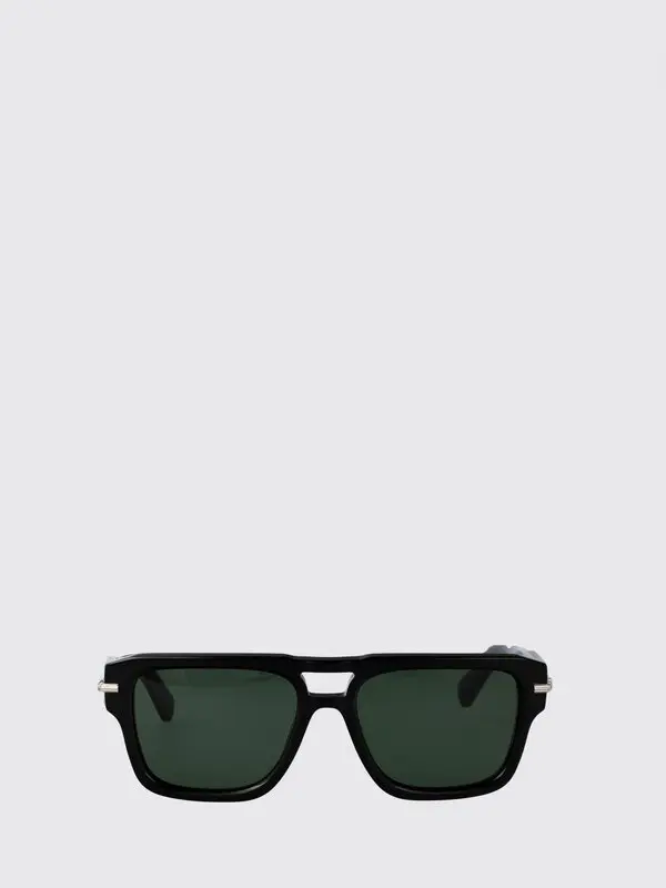 FERRAGAMO Rectangular Double Bridge Acetate Aviator Sunglasses