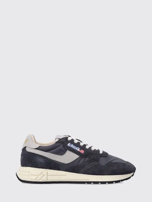 AUTRY Reelwind Nylon And Suede Bovine Leather Sneakers With Jagged Sole - Black