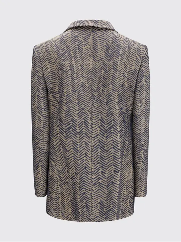 Giorgio Armani Zigzag Viscose Single-breasted Blazer