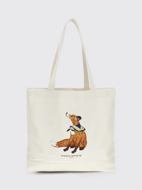 Maison Kitsuné Printed Cotton Tote Bag