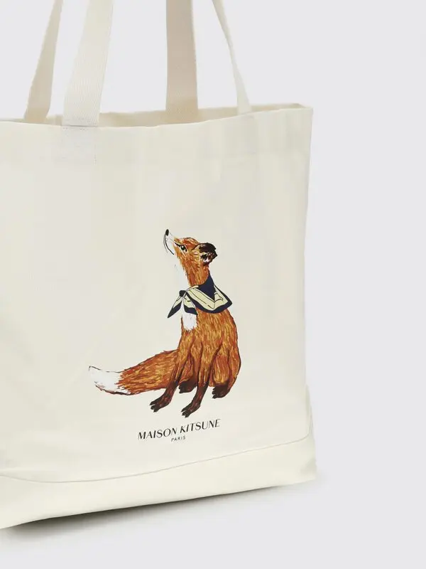 Maison Kitsuné Printed Cotton Tote Bag