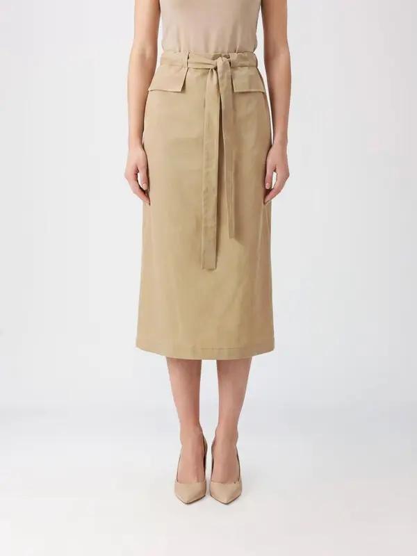 Fabiana Filippi A-line Midi Skirt With Sash Belt