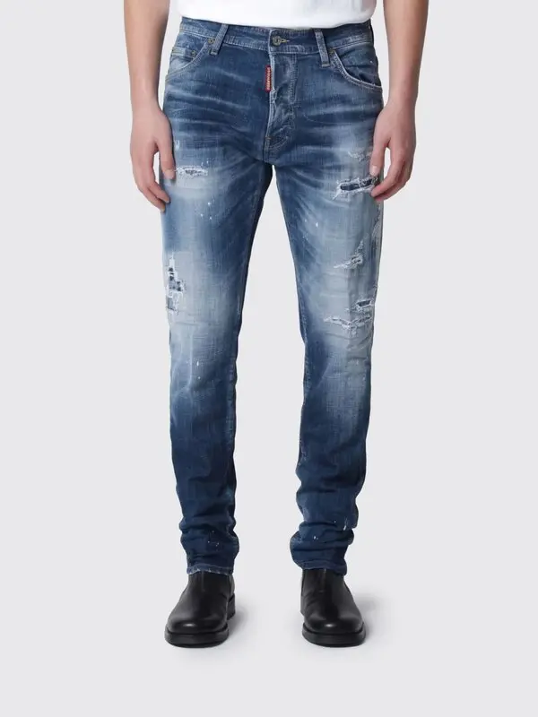 Dsquared2 Distressed Slim Fit Denim Jeans