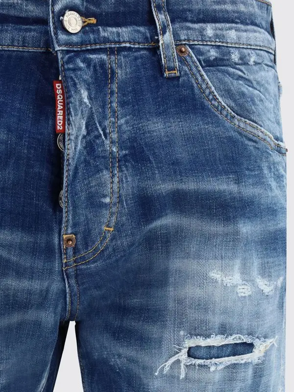 Dsquared2 Distressed Slim Fit Denim Jeans