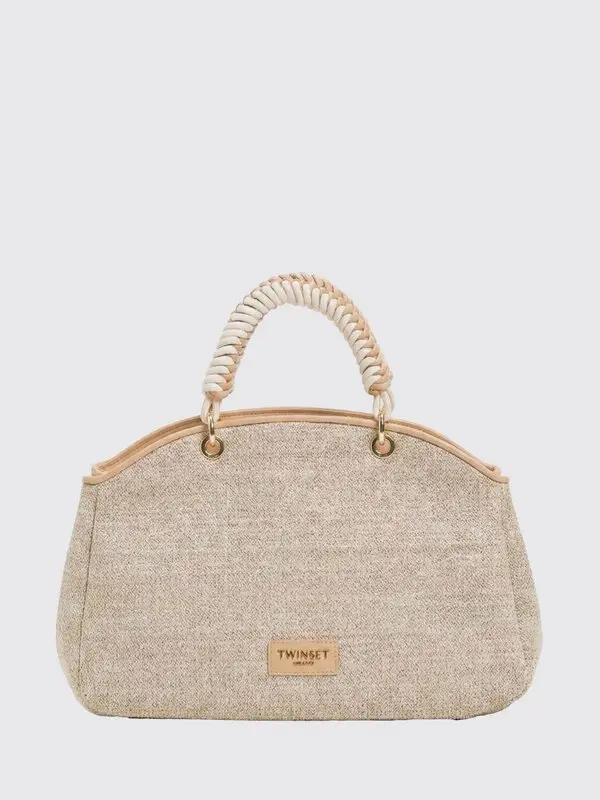 TWINSET Raffia Top Handle Bag
