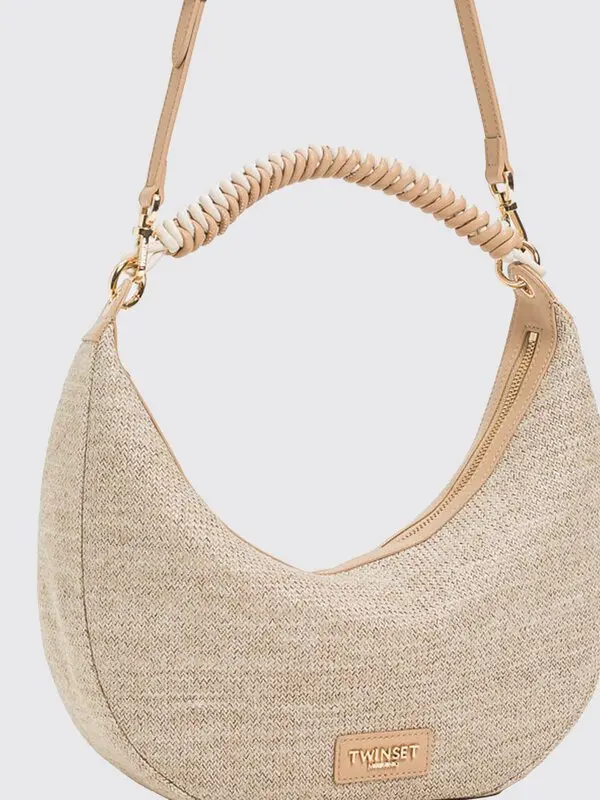TWINSET Raffia Hobo Bag