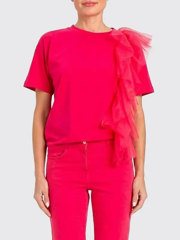 TWINSET Cotton T-shirt With Ruffles