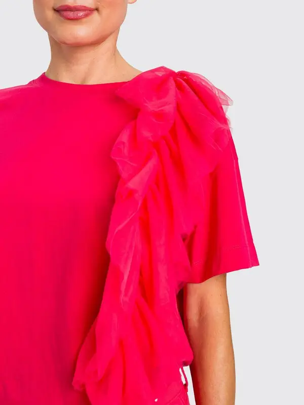 TWINSET Cotton T-shirt With Ruffles