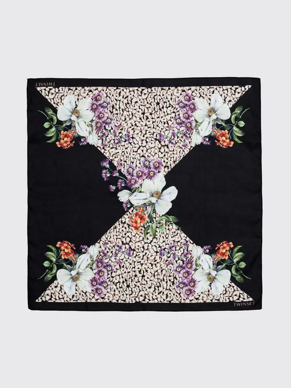 TWINSET Fabric Foulard With Floral Print - Multicolor