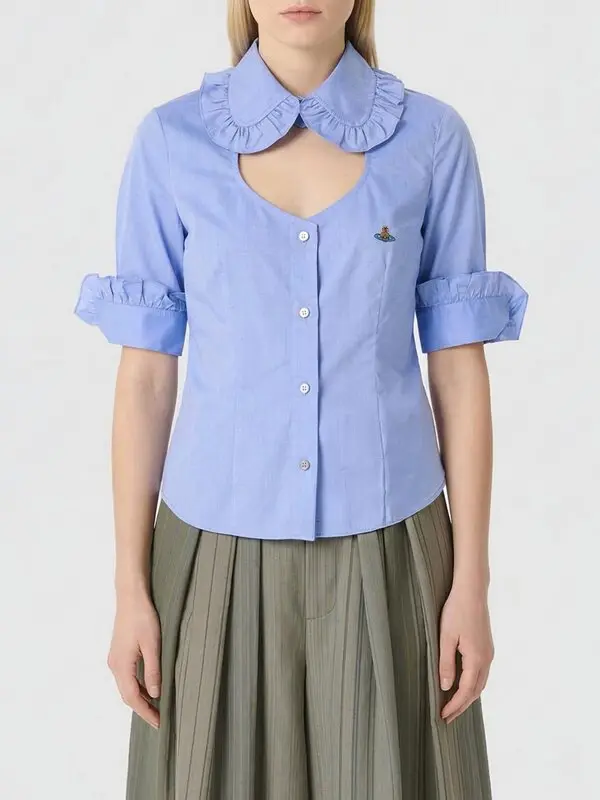 VIVIENNE WESTWOOD Cotton Blend Shirt With Peter Pan Collar