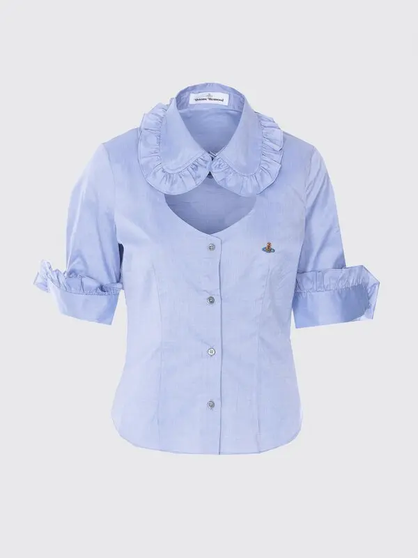 VIVIENNE WESTWOOD Cotton Blend Shirt With Peter Pan Collar