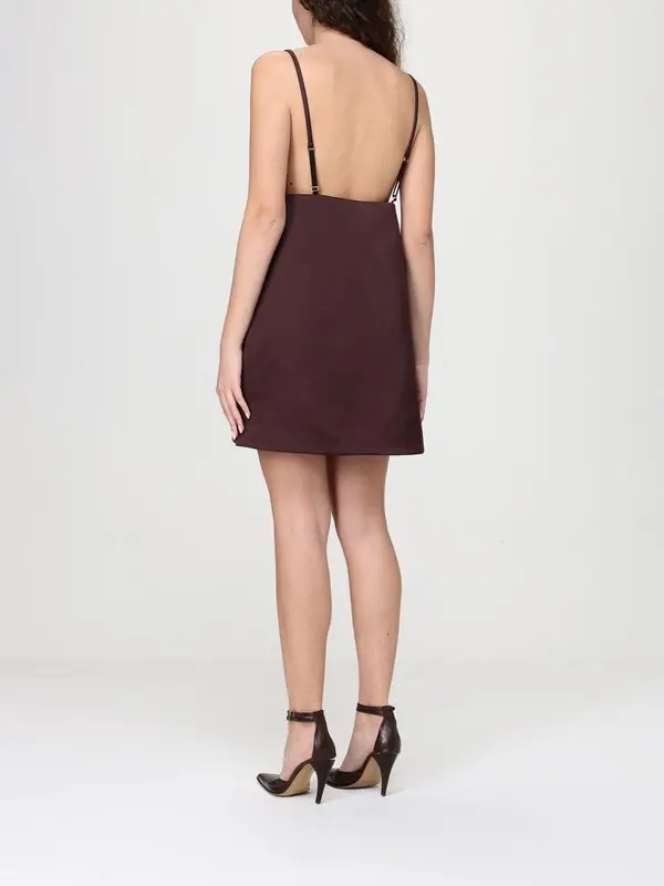 Elisabetta Franchi Crepe Mini Dress - Brown