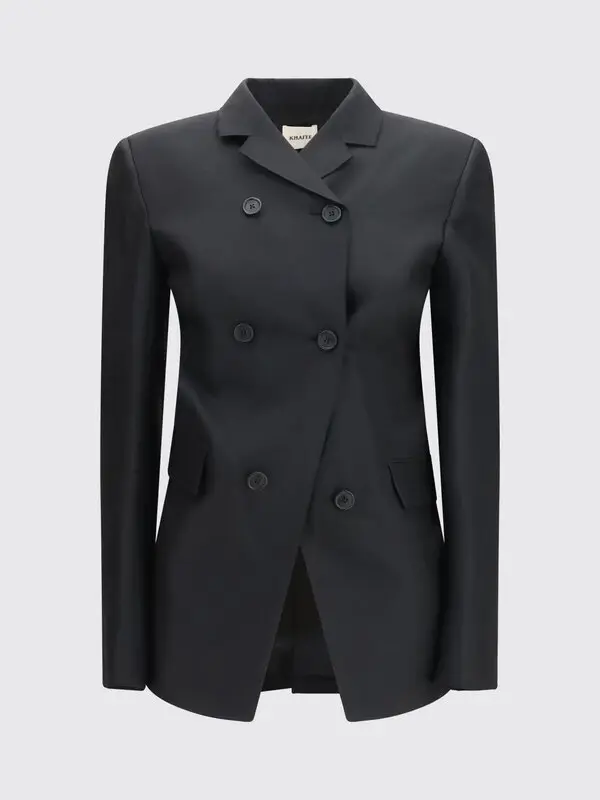 Khaite Double-breasted Wool Blazer With Peak Lapels And Flap Pockets