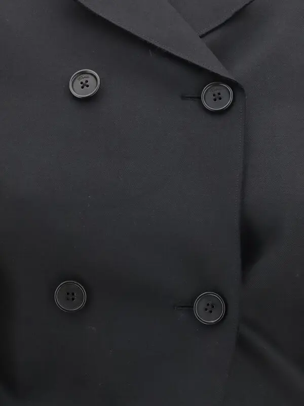 Khaite Double-breasted Wool Blazer With Peak Lapels And Flap Pockets